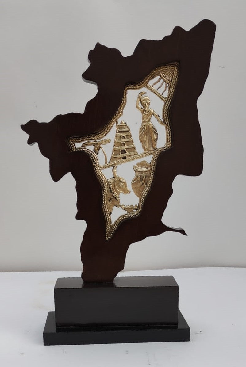 Tamilnadu Map jali , memento – The Craft Story